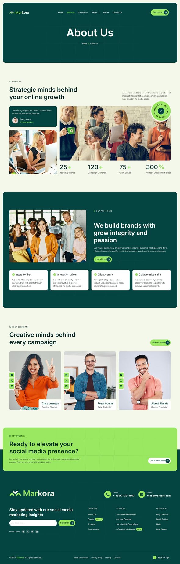 Markora - Social Media Marketing Agency Elementor Template Kit by slabdsgn