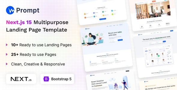 Prompt - Modern & Multipurpose Next.JS Template by coderthemes | ThemeForest