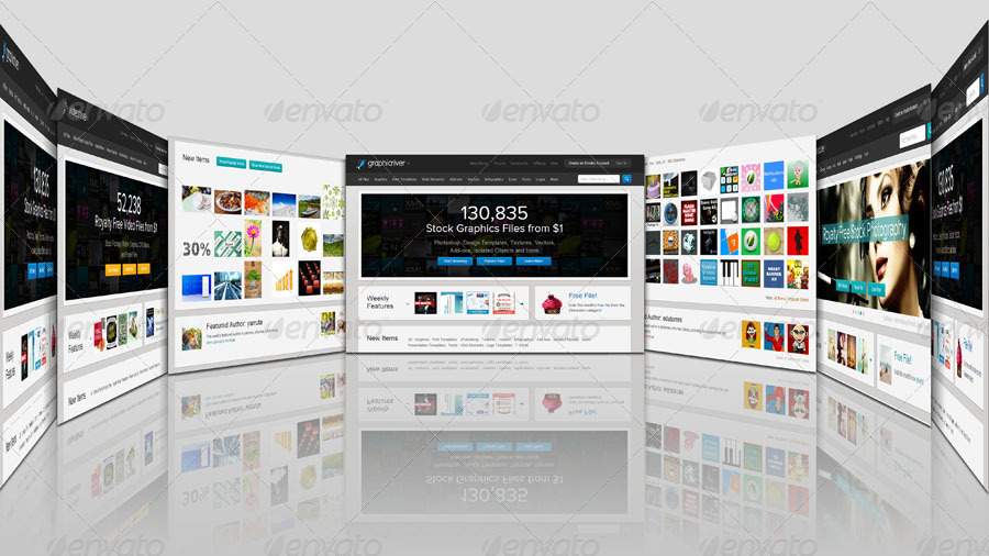 3D Web Page Display Pack V2, Graphics | GraphicRiver