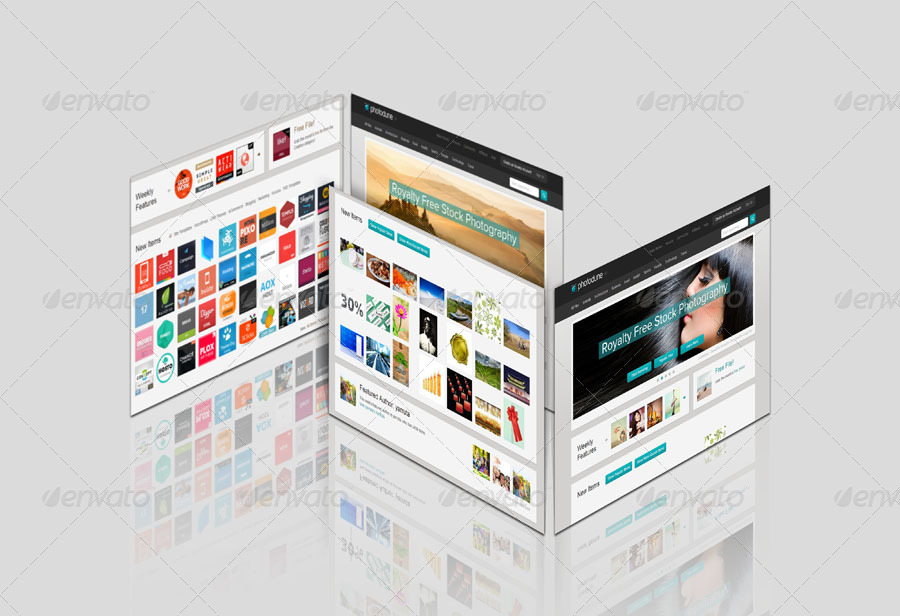 3D Web Page Display Pack V2, Graphics | GraphicRiver