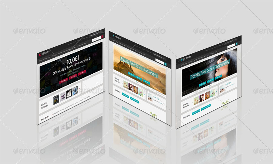 3D Web Page Display Pack V2, Graphics | GraphicRiver