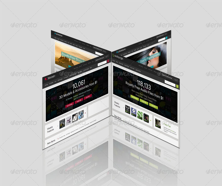 3D Web Page Display Pack V2, Graphics | GraphicRiver