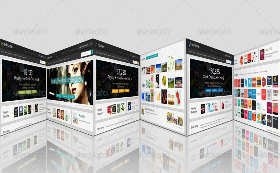 3D Web Page Display Pack V2, Graphics | GraphicRiver