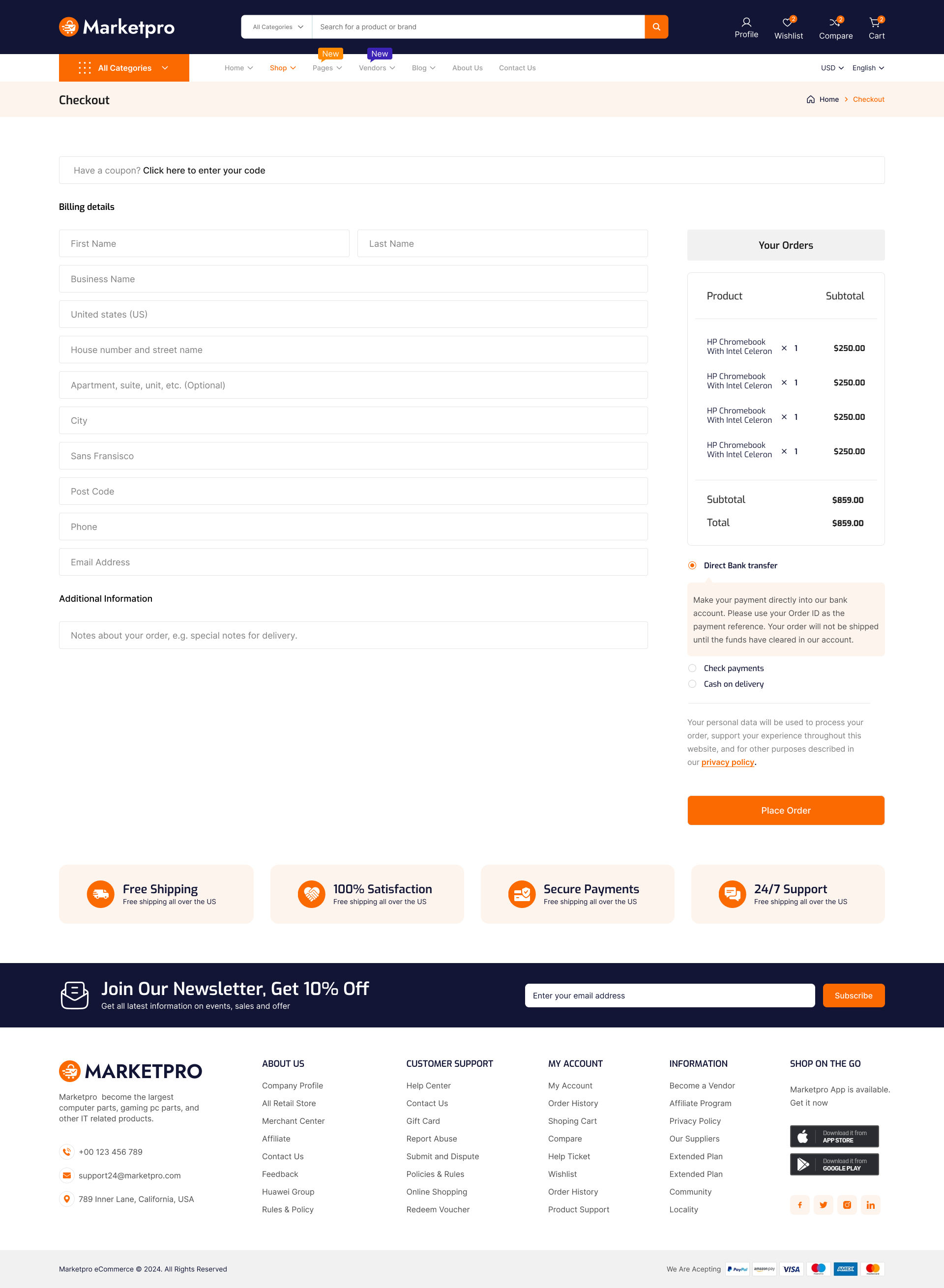 MarketPro - Php eCommerce Multipurpose Multivendor Template by wowtheme7
