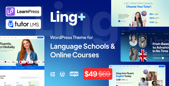 LingPlus - Language School & Online Courses WordPress Theme by WebGeniusLab
