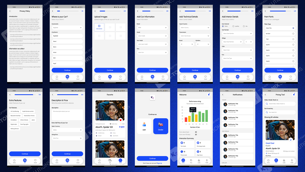 Car Hub App | Online Car Marketplace | Car Sale | Flutter UI Kit by ...