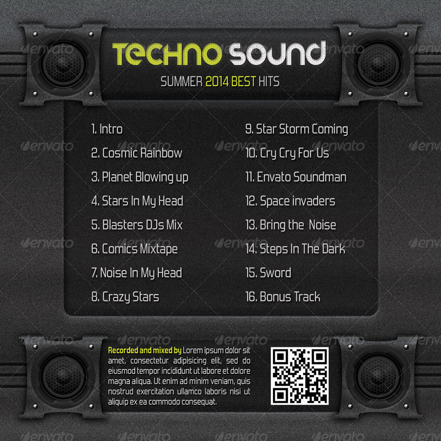 Techno CD Cover Artwork, Print Templates | GraphicRiver