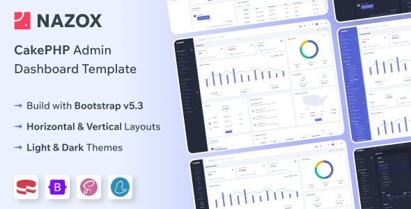 Nazox - CakePHP Admin & Dashboard Template by themesdesign | ThemeForest