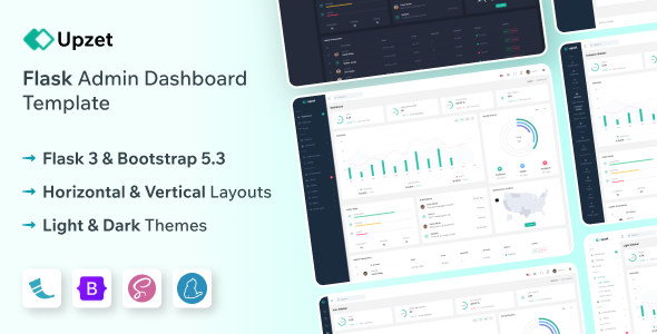 Upzet - Flask Admin & Dashboard Template by themesdesign | ThemeForest
