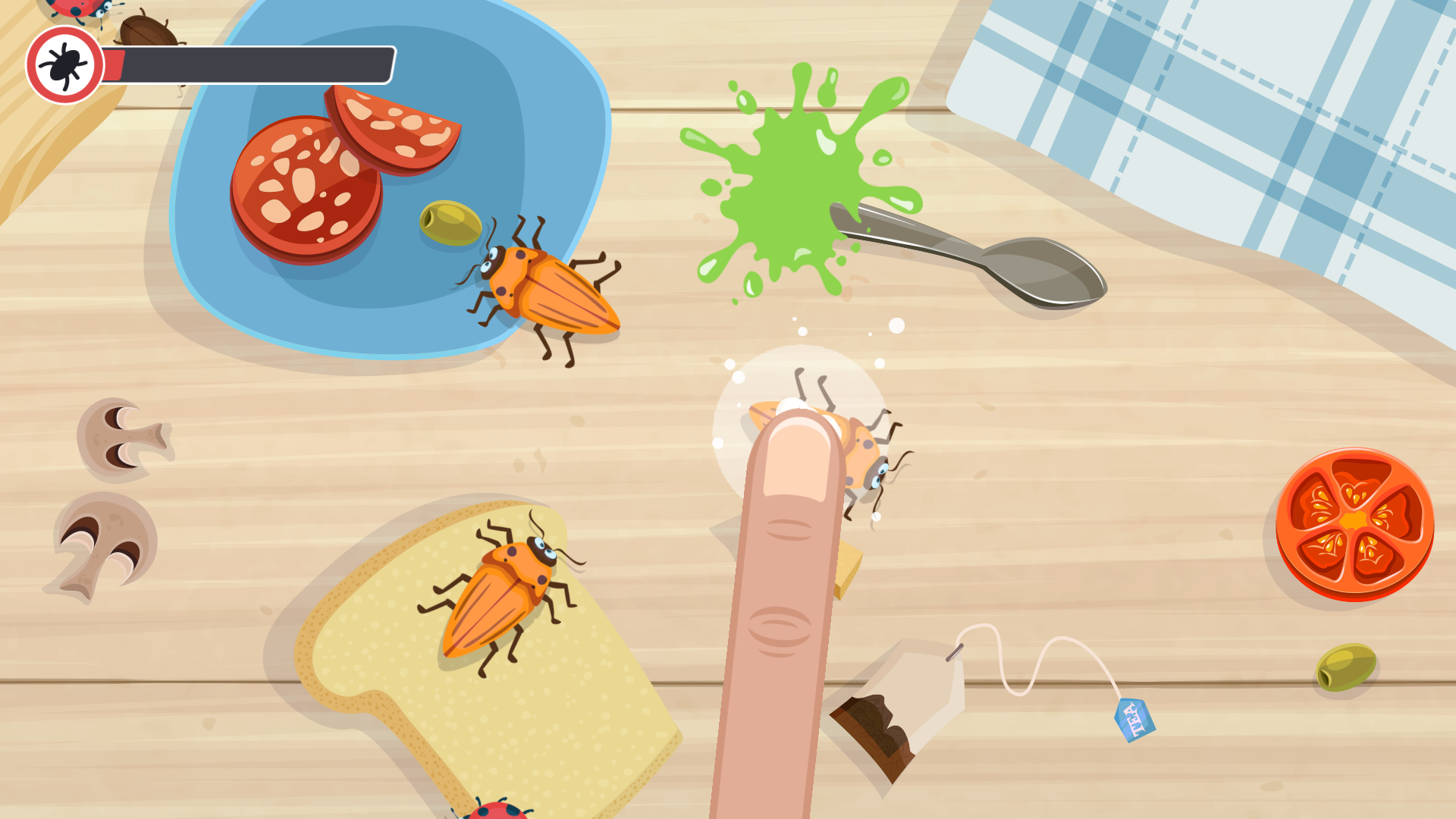 Kitchen Smash – Bug Smasher Game – Construct 3 | HTML5 | Mobile & Desktop by 9LivesGames