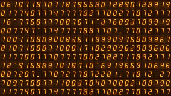 Digital numbers randomly blinking, Motion Graphics | VideoHive