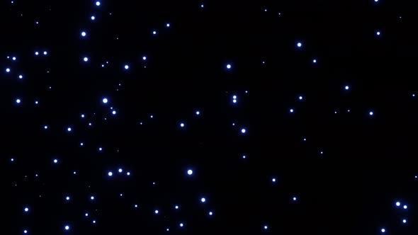 Luminous particles scatter in cosmic darkness, Motion Graphics | VideoHive