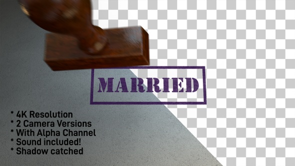 Married Stamp 4K - 2 Pack, Motion Graphics | VideoHive