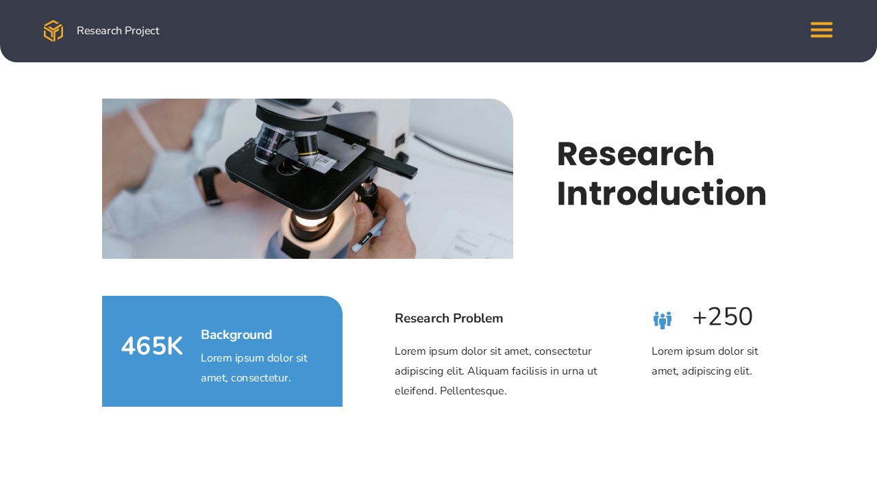 Research Project Google Slide Template, Presentation Templates ...