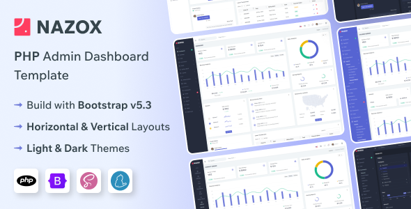 Nazox - PHP Admin & Dashboard Template by themesdesign | ThemeForest