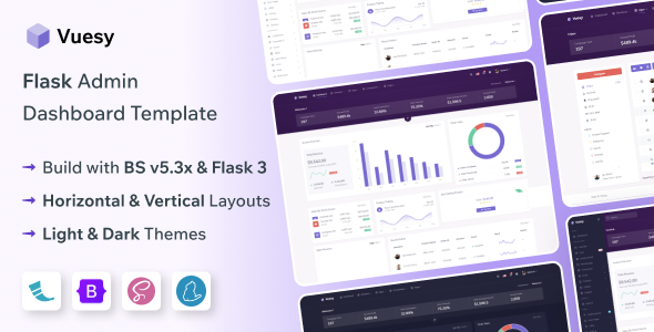 Vuesy - Flask Admin & Dashboard Template by themesdesign | ThemeForest
