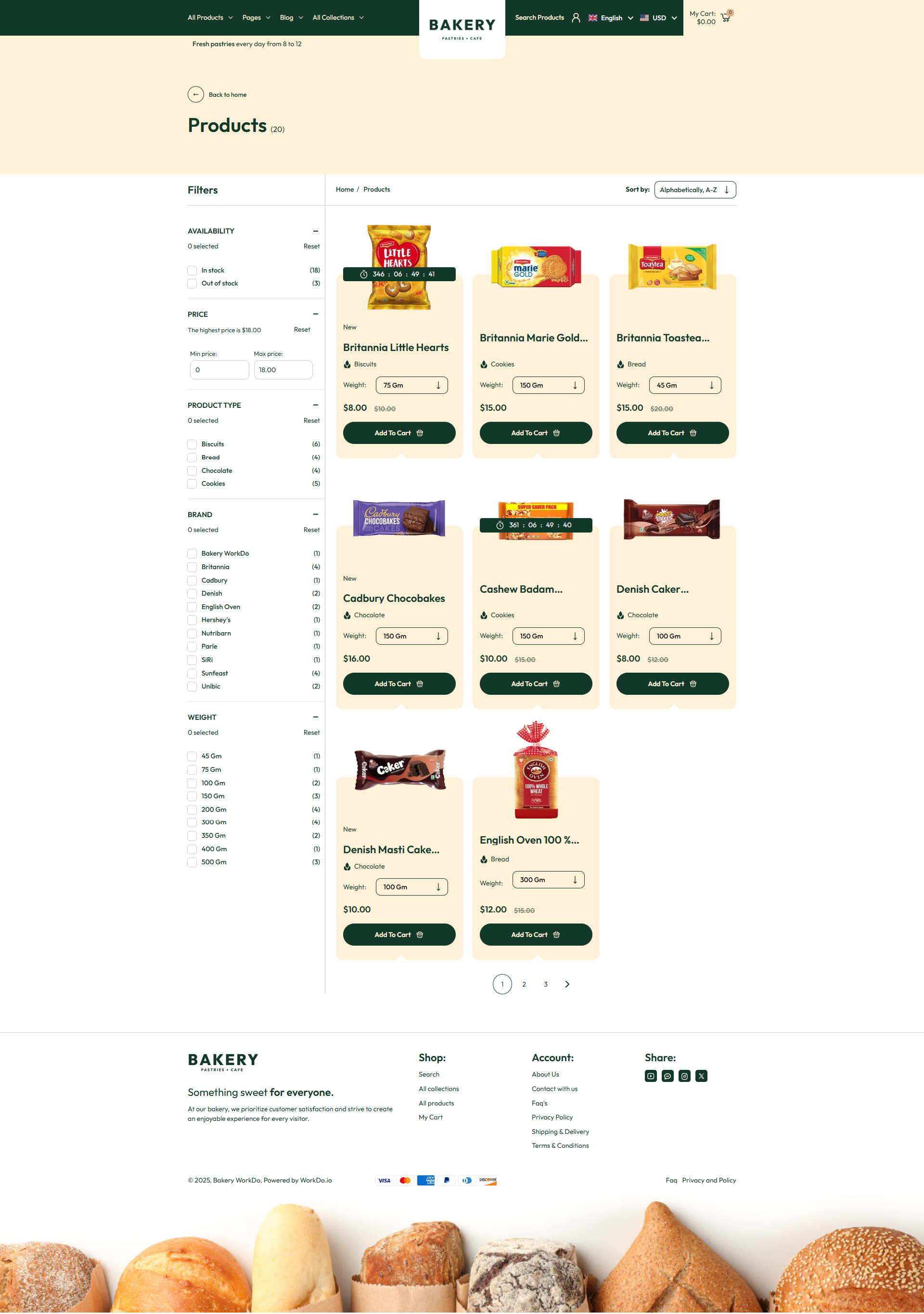 Bakery - Cake Responsive Shopify 2.0 Theme by WorkDo | ThemeForest