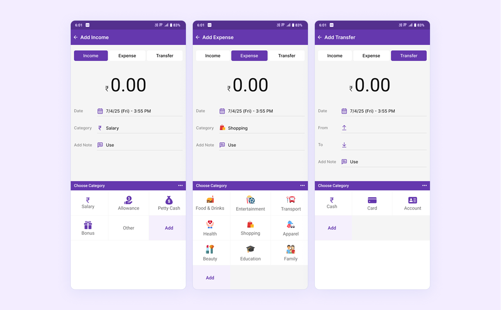 Expenzo - Money Management React Native Finance App Template by dexignlabs