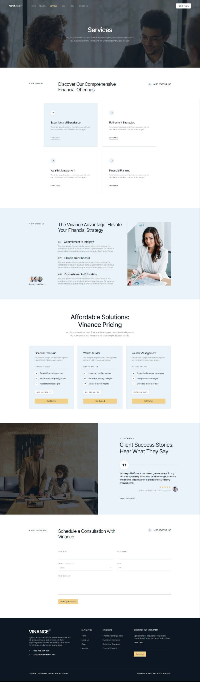 Vinance - Financial Consulting Figma Template by omispace | ThemeForest