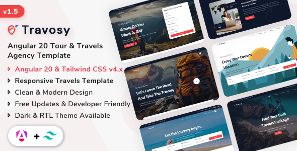 Travosy - Angular 20 Tour & Travels Agency Template (Angular 20 ...