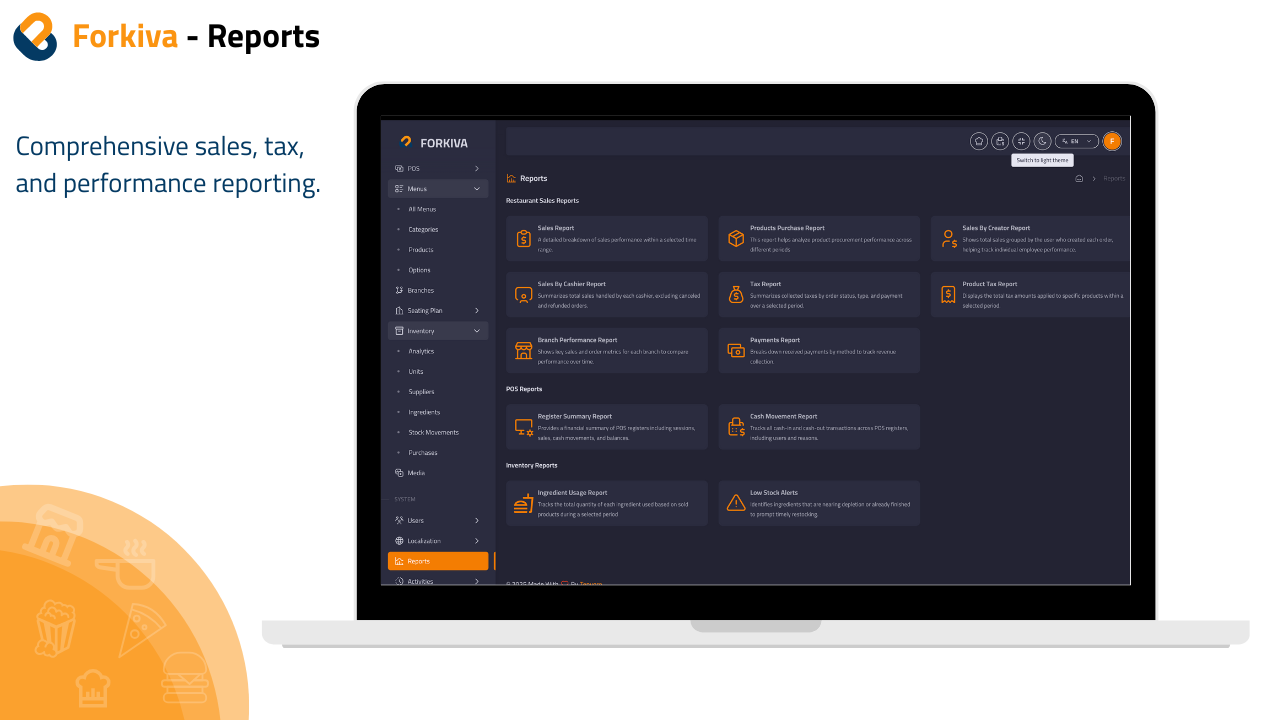 Forkiva – Restaurant POS & Management System (Laravel + Vue.js) by Tenvoro