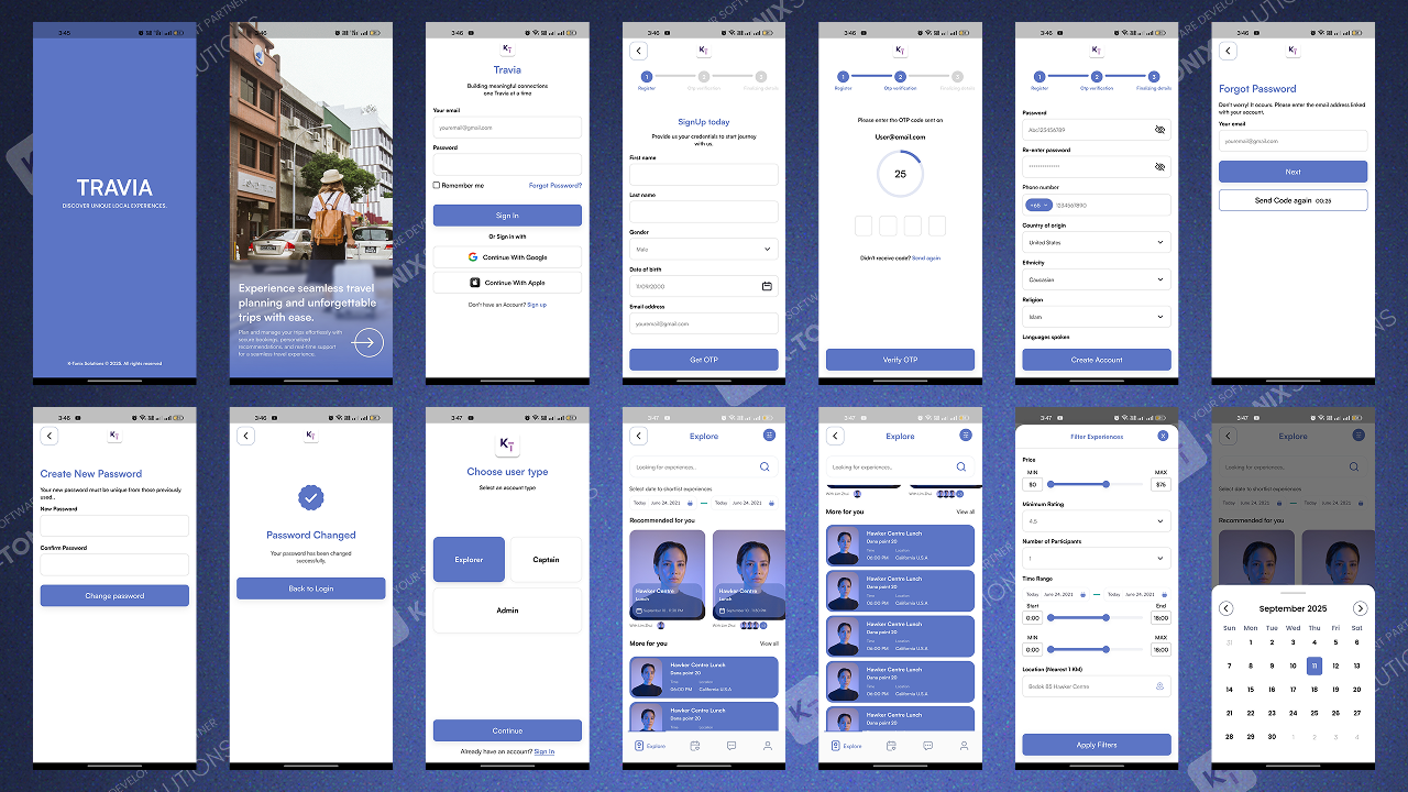 Travia | Travel & Social Experiences App | Flutter UI Kit by ...