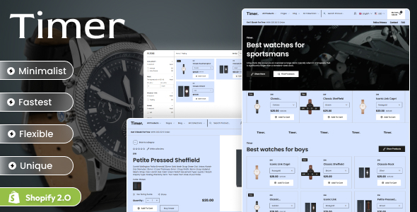 Timer - Luxury Watches Store Shopify 2.0 Theme by WorkDo | ThemeForest