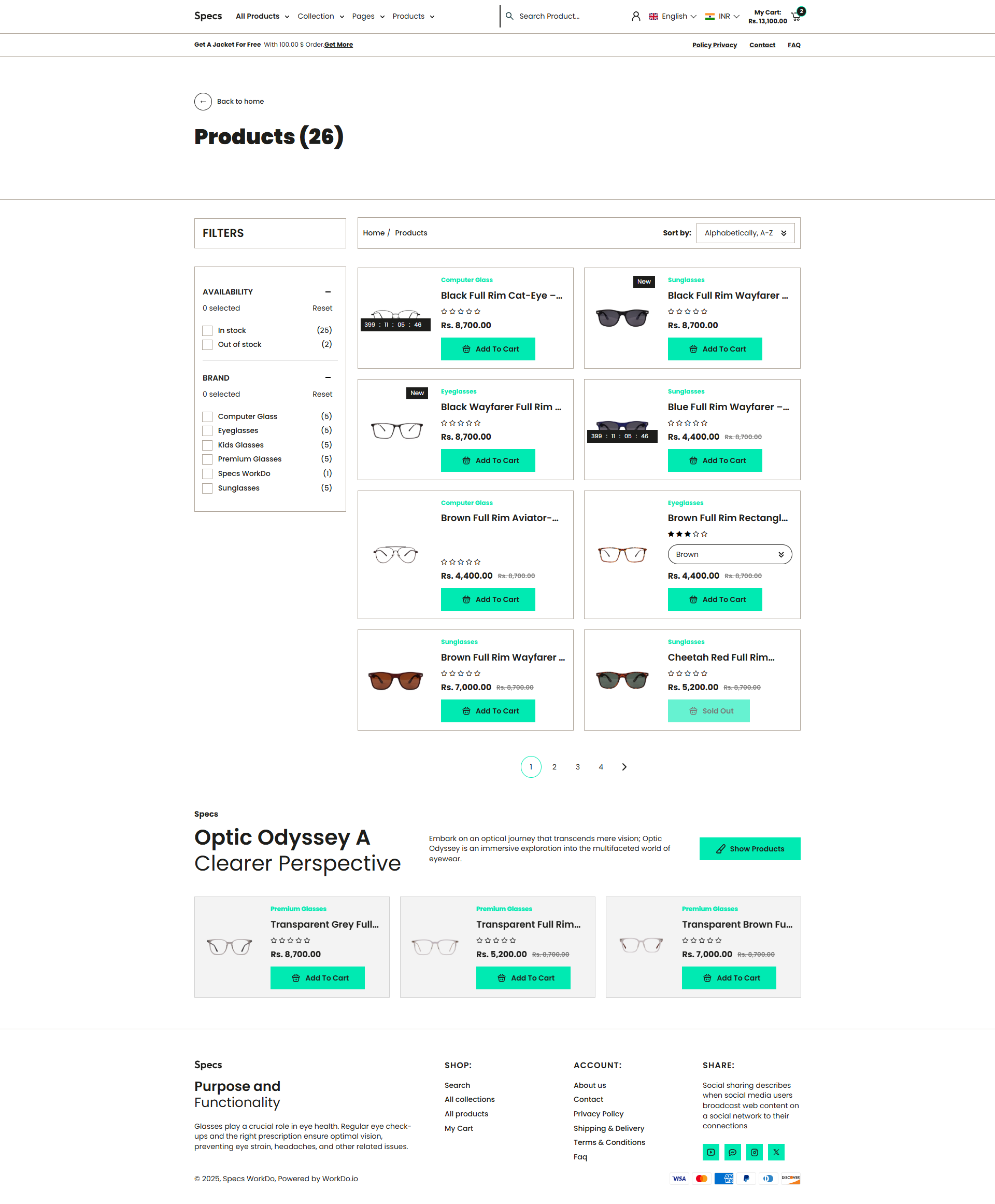 Specs - Glasses Store eCommerce Shopify os 2.0 by WorkDo | ThemeForest