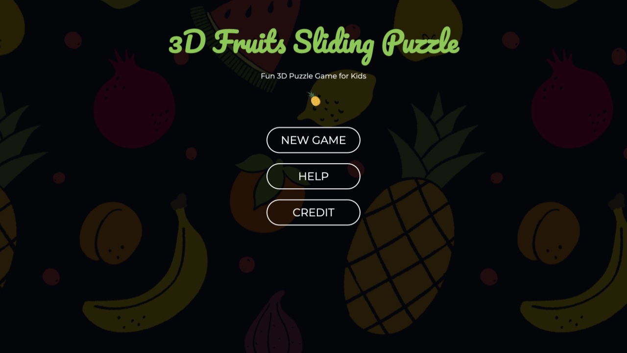 3D Fruits Sliding Puzzle - Cross Platform Puzzle Game by raizensoft