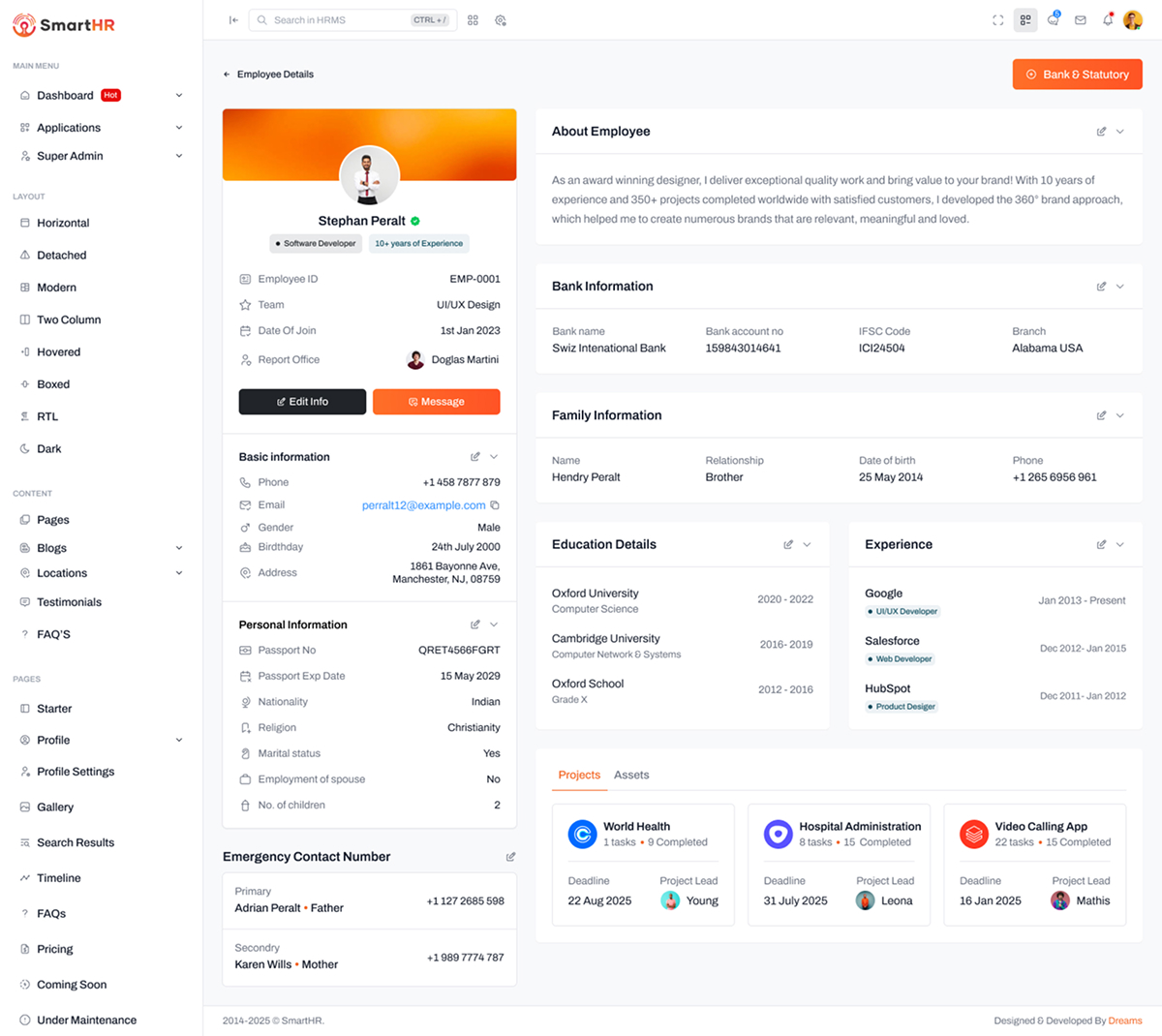 Smarthr Laravel 12 Hr Management Bootstrap 5 Admin Template For Payroll Crm Attendance