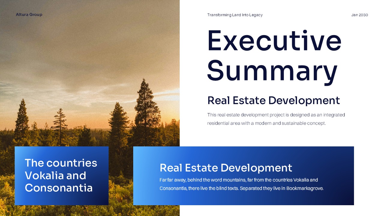 Altura Real Estate Development Pitch PowerPoint, Presentation Templates