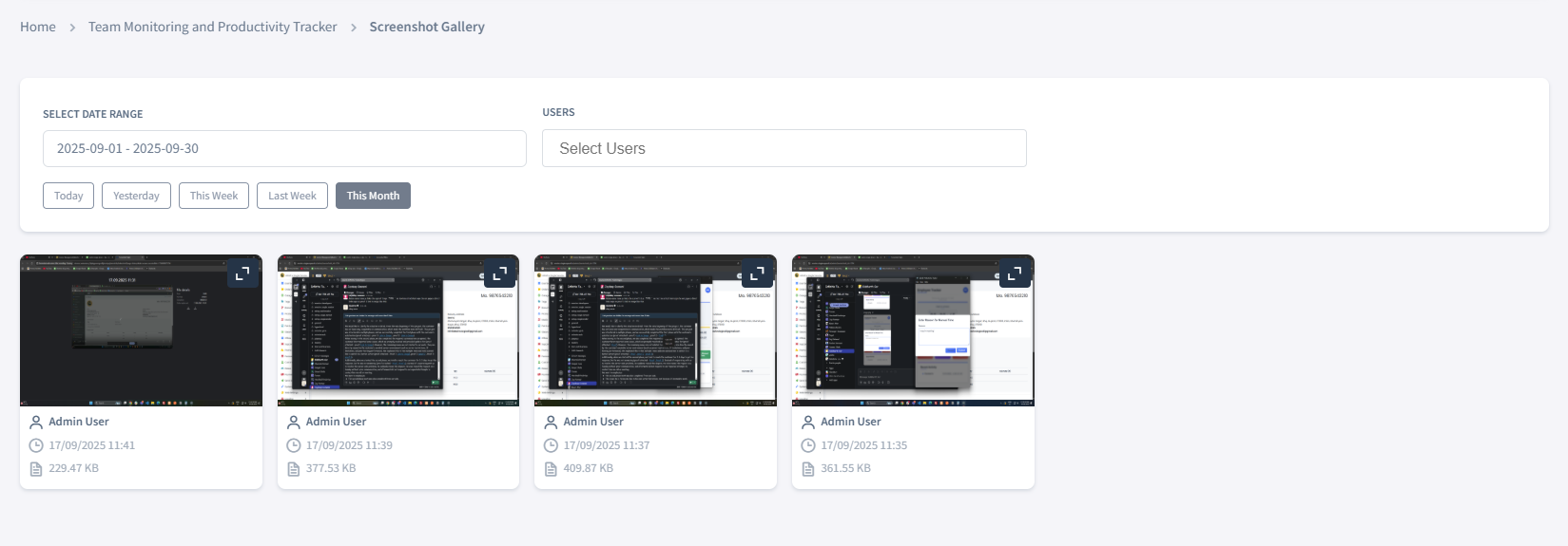 Employee Monitoring - Work, Active, Idle, Break Time & Screenshots ...