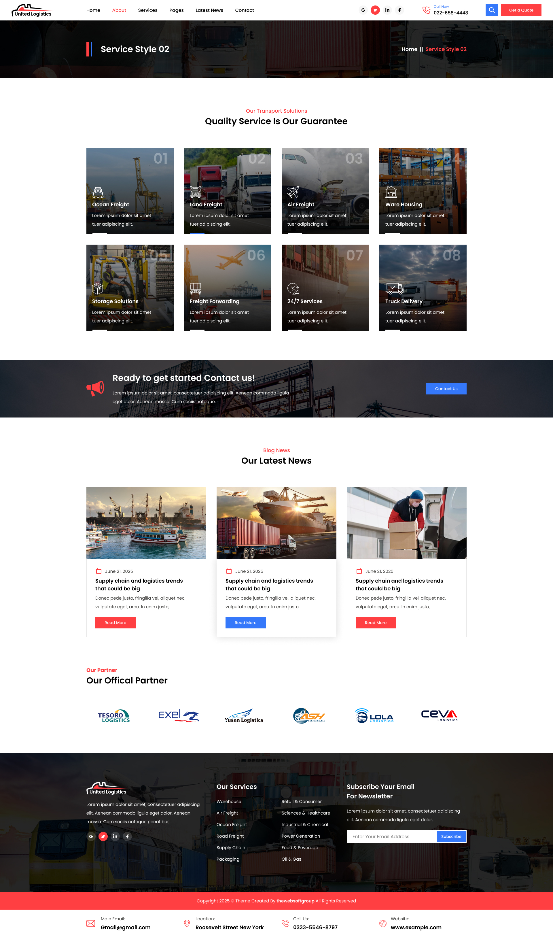 United – Logistics Figma Template by thewebsoftgroup | ThemeForest