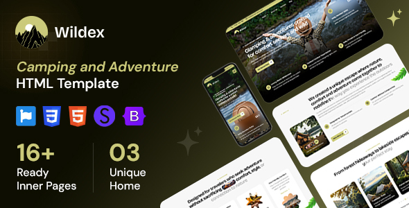 Wildex - Camping and Adventure HTML Template by awaiken | ThemeForest