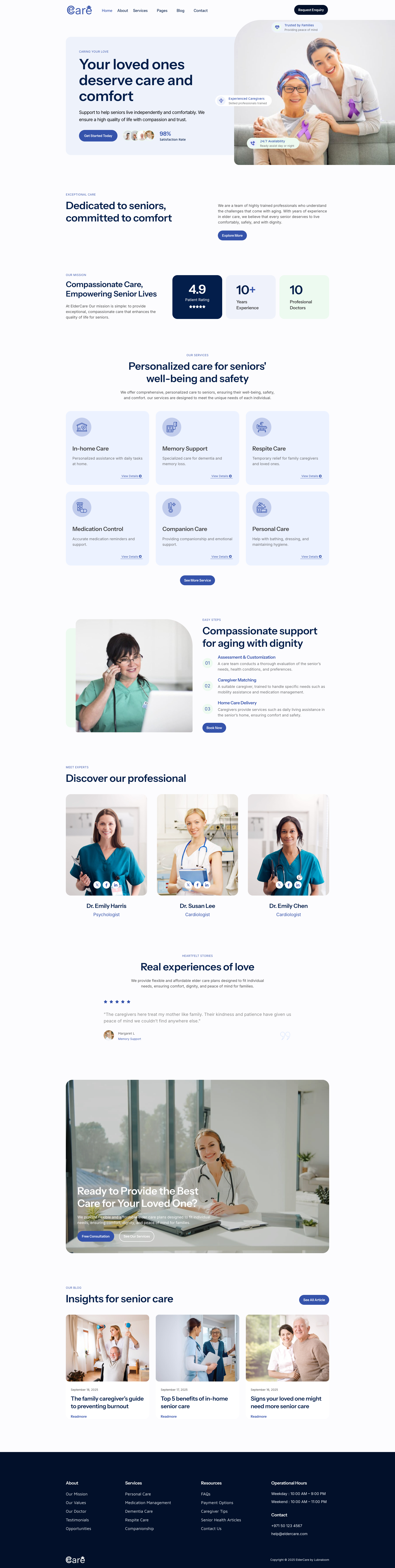 ElderCare - Elderly & Senior Care Elementor Template Kit by lubnaloom