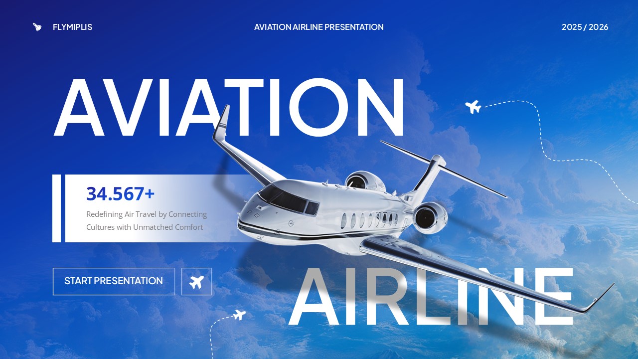 Aviation Airline PowerPoint Presentation, Presentation Templates ...