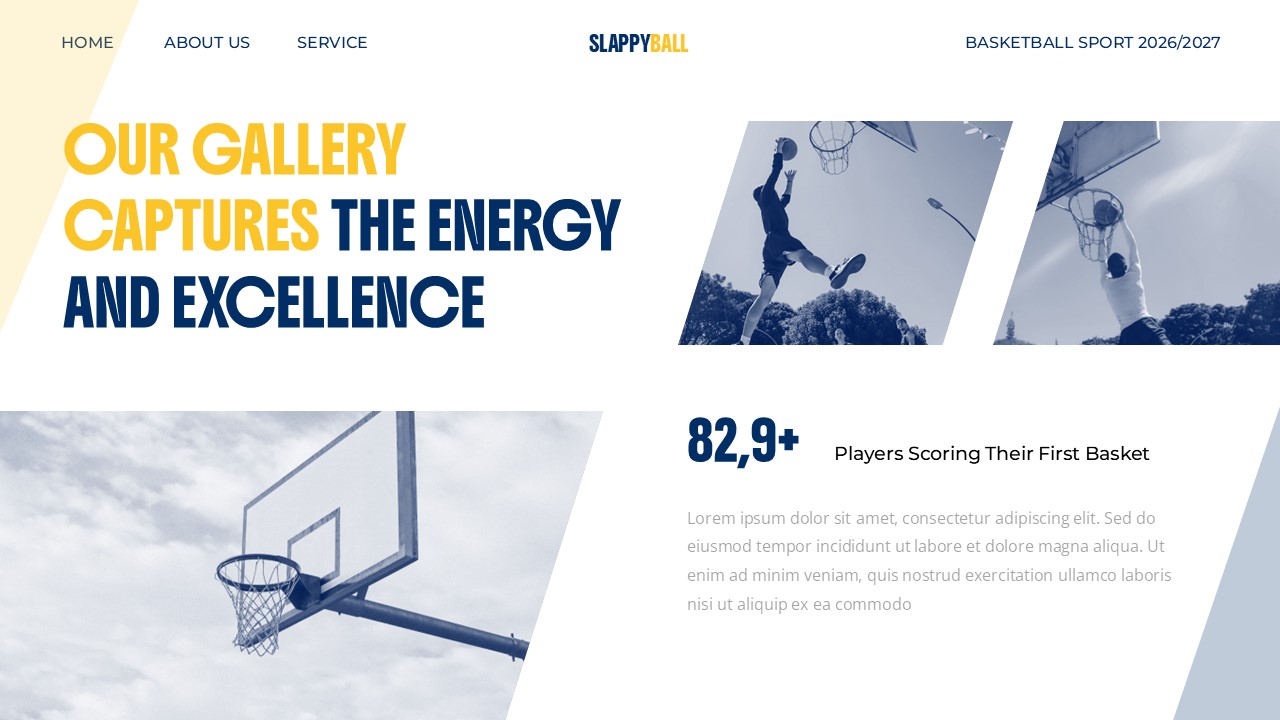 Slappyball Basketball Sport Powerpoint Template, Presentation Templates