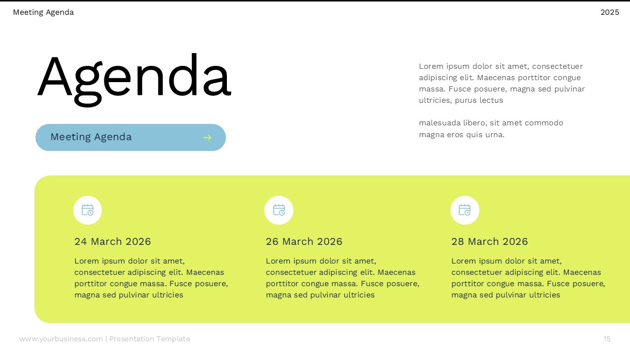 Meeting Agenda PowerPoint Presentation Template, Presentation Templates