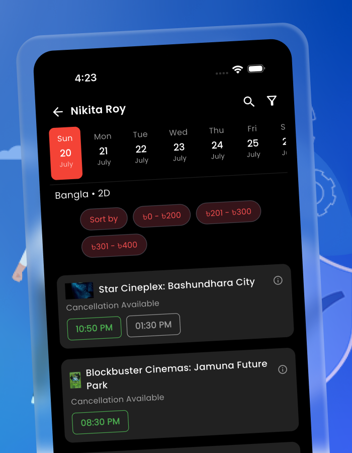 Ticketfy Booking Online Ticket Flutter Application UIKit by BponiGlobal