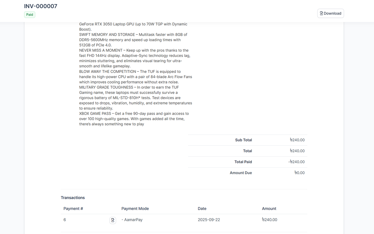 Aamarpay Payment Gateway for Perfex CRM by Bottal | CodeCanyon