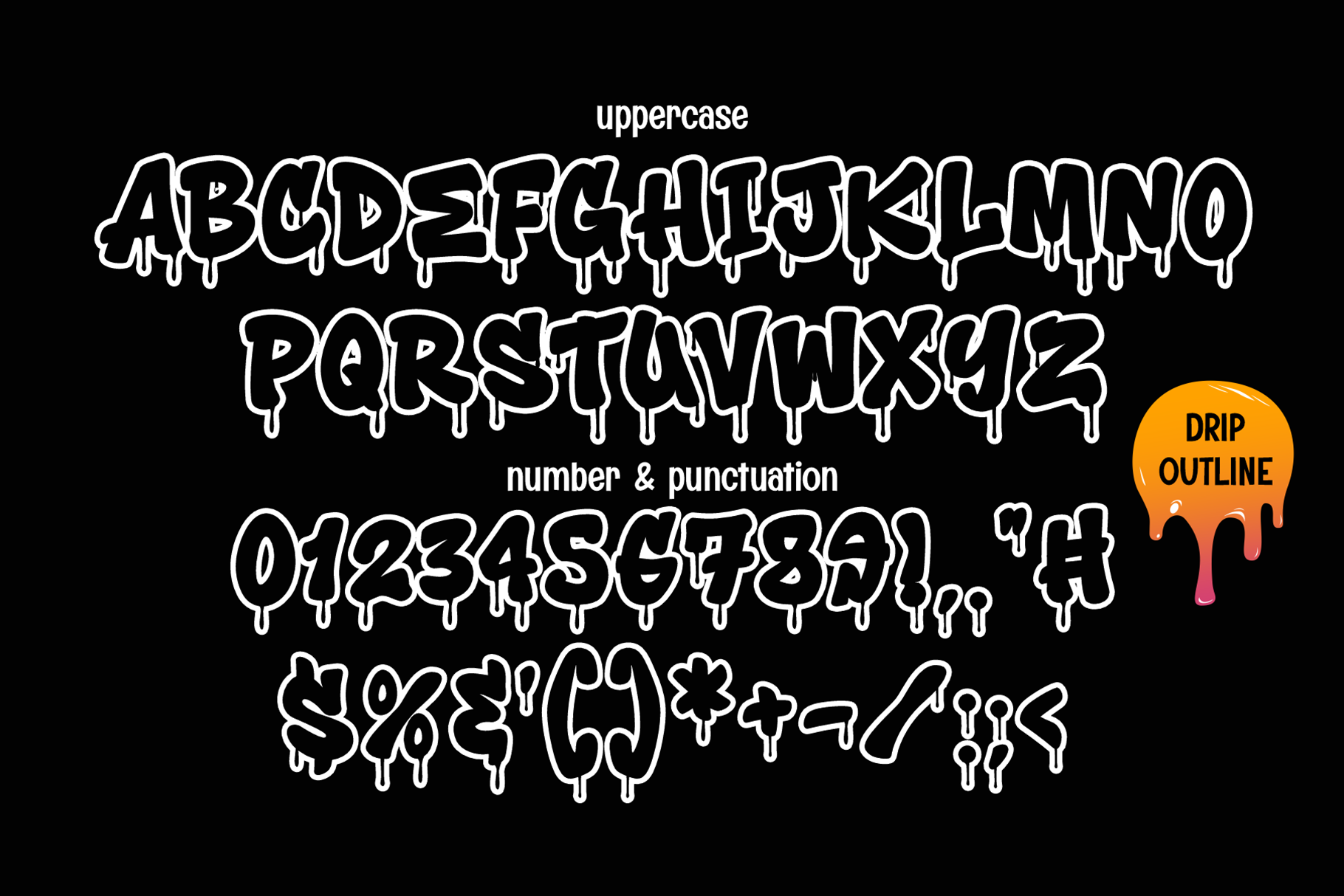 Toxic Rebel | Urban Graffiti Energy Dripping Outline Font, Fonts ...
