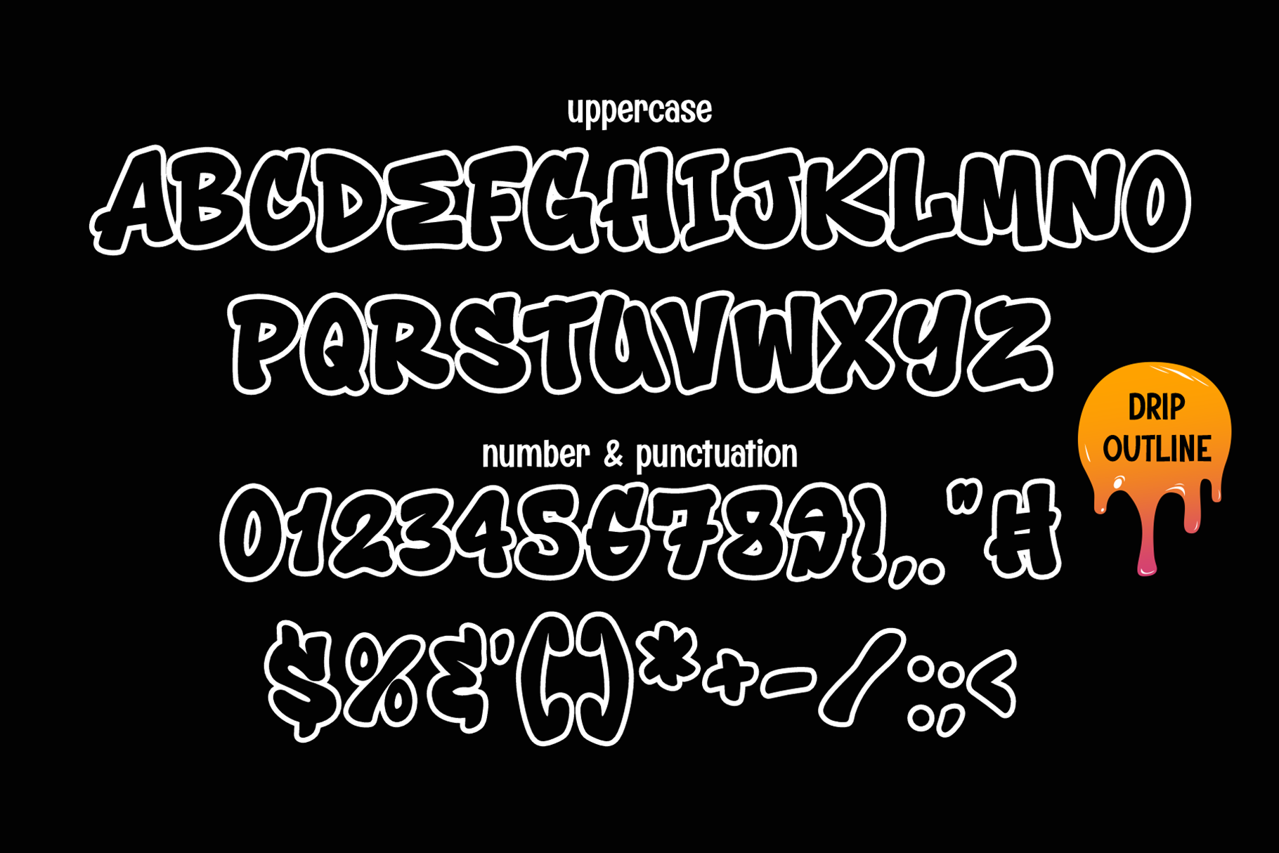 Toxic Rebel | Urban Graffiti Energy Dripping Outline Font, Fonts ...