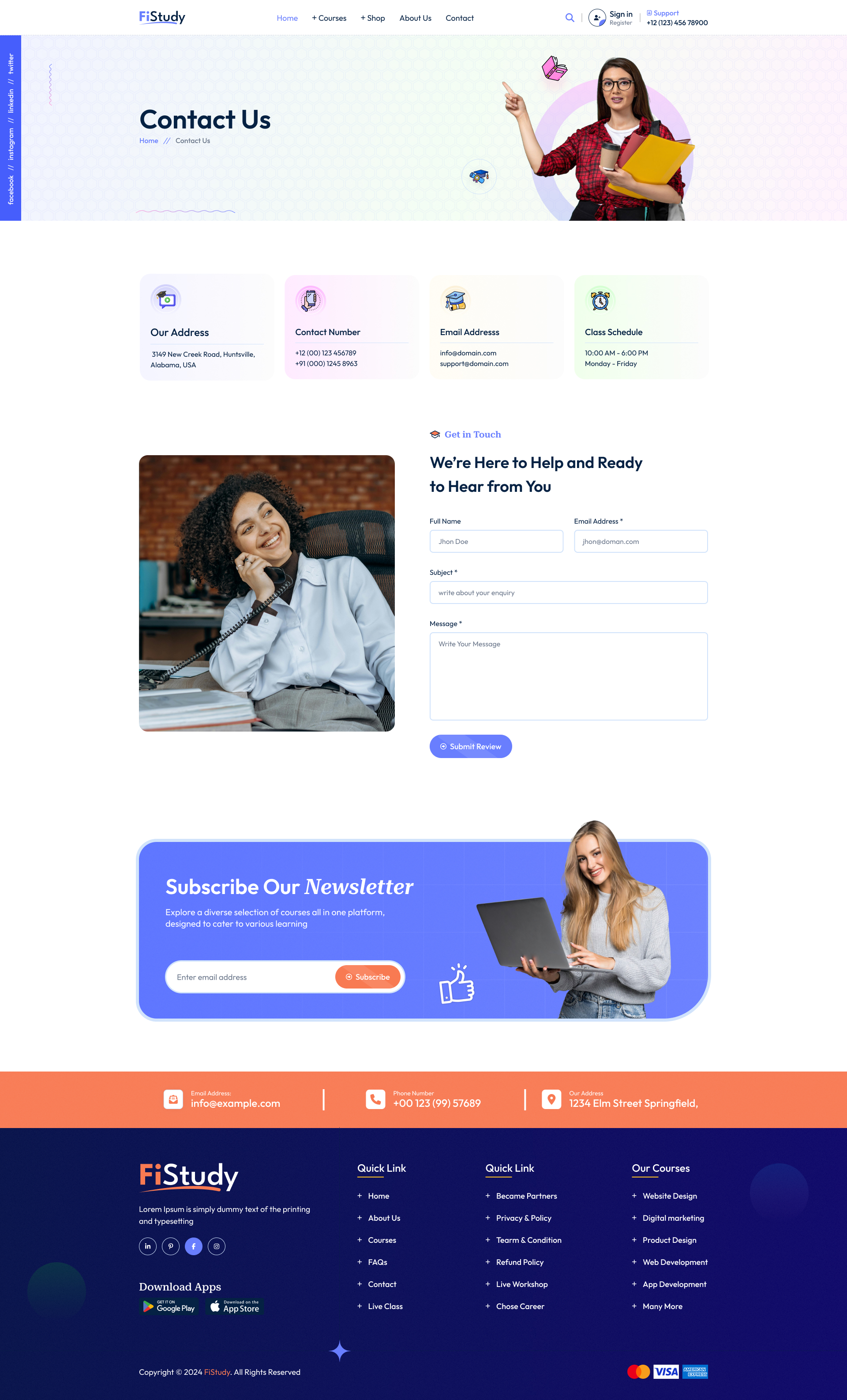 Fistudy – Professional LMS & Education Course Figma Template by ...