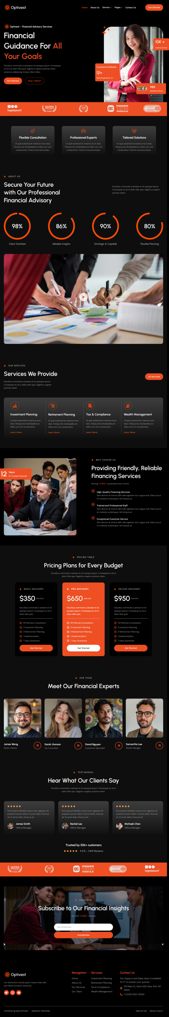 Optivest - Financial Advisor Elementor Template Kit by Tokotema ...