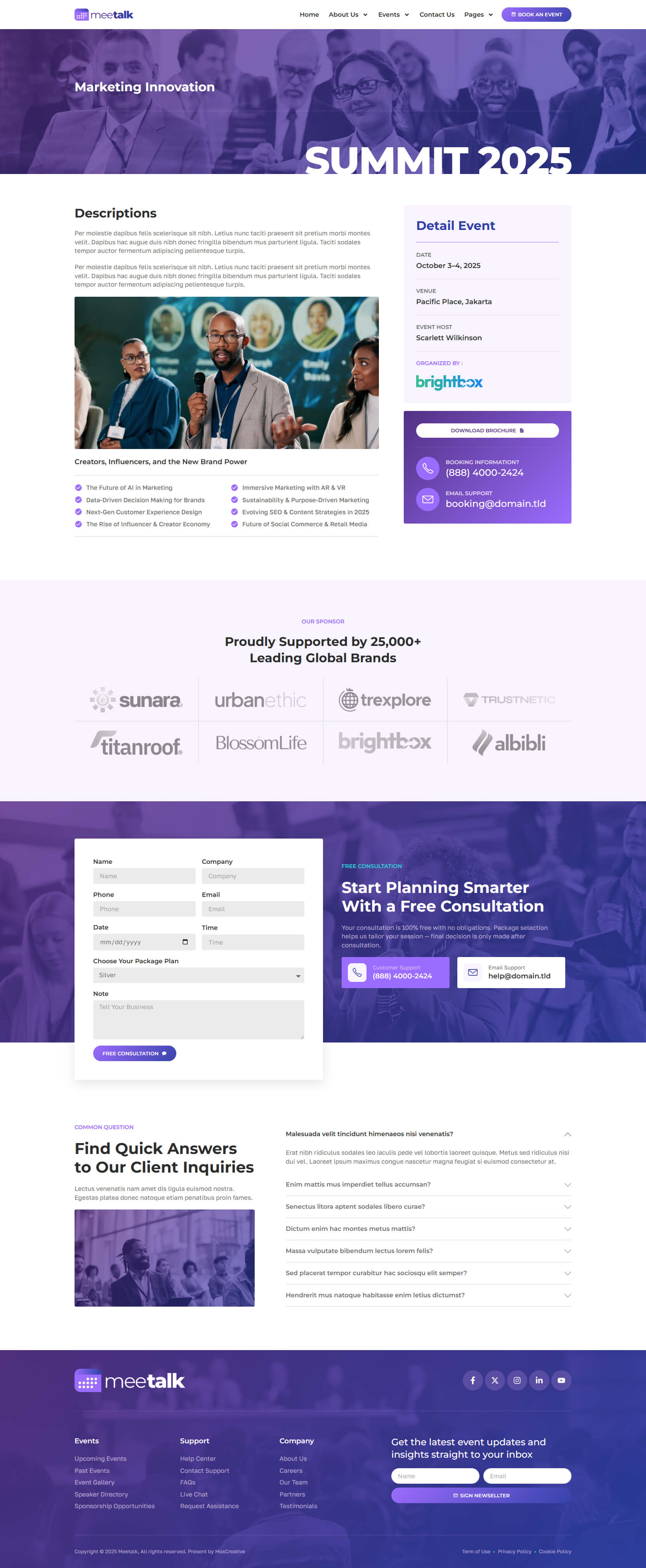 Meetalk - Event & Conference Elementor Pro Template Kit by moxcreative