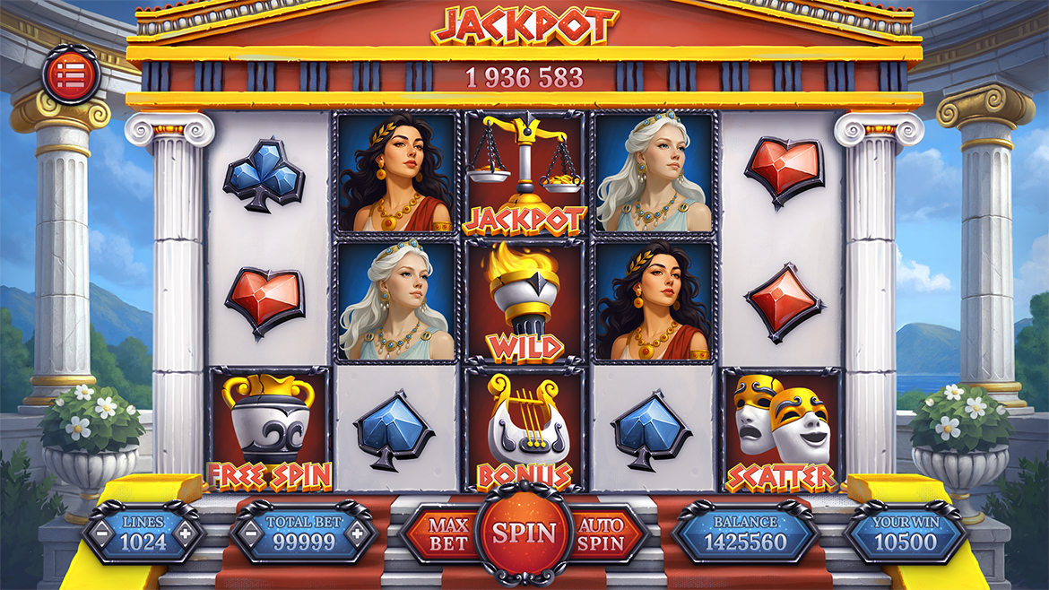 HTML Responsive Slot • Greek Slot Casino Game by Master_Key | CodeCanyon