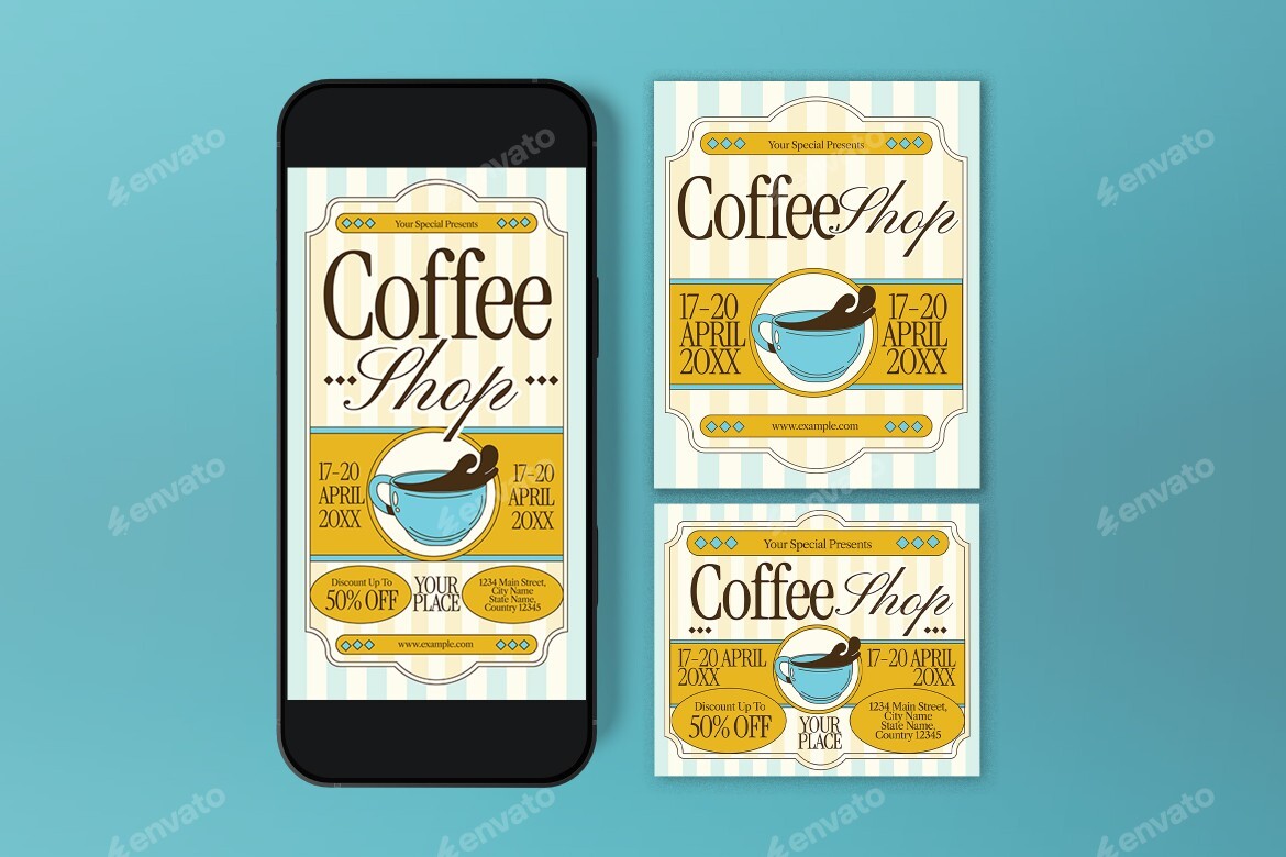 Coffee Shop Promotion Flyer, Print Templates | GraphicRiver