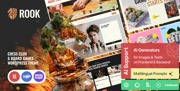 Rook - Chess Club & Board Games WordPress Theme by axiomthemes ...