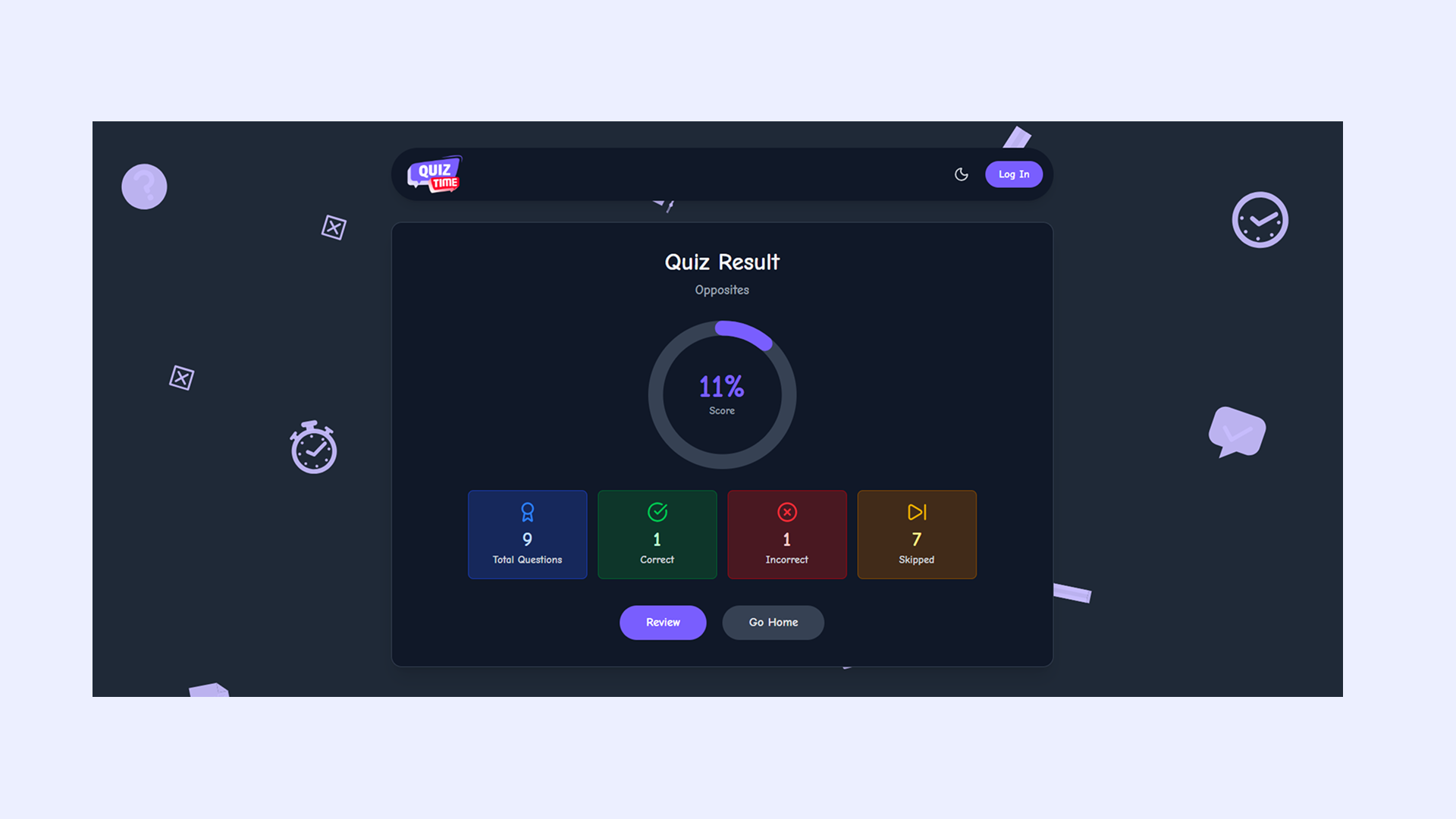 QuizTime – MERN Stack Quiz App | Interactive Web Quiz Platform by Pahil369