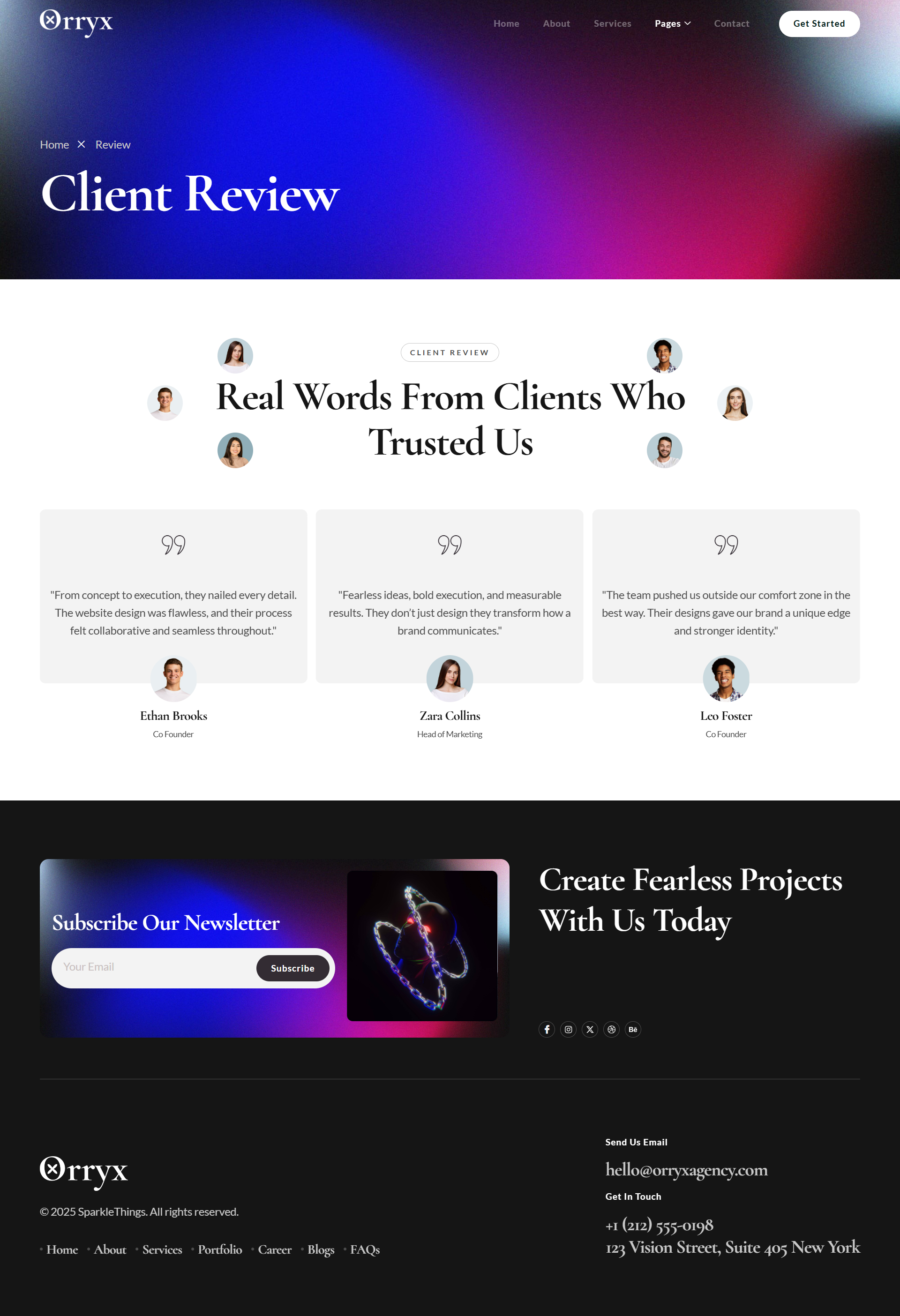 Orryx - Creative Agency & Portfolio Elementor Template Kit by sparklethings